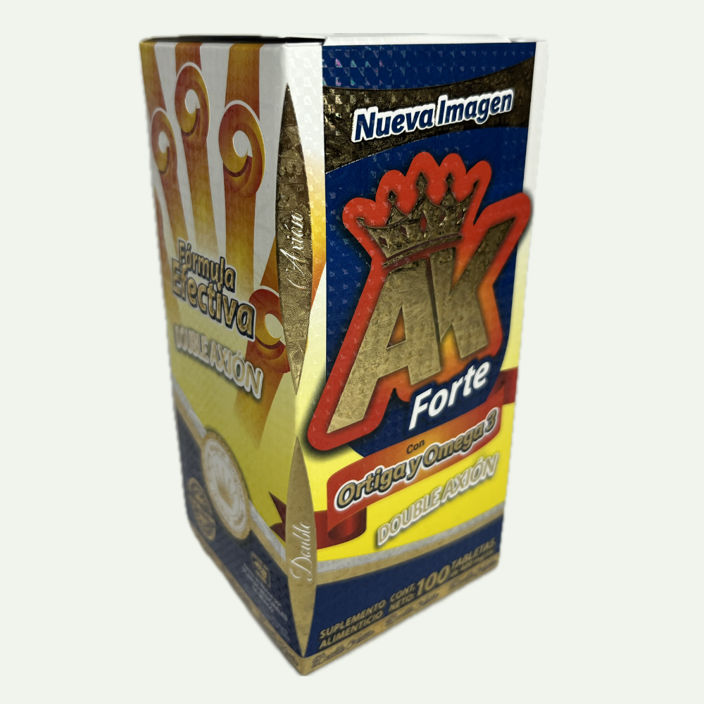 AK Forte con Ortiga y Omega c/100 tabletas – Bienestar y Natural