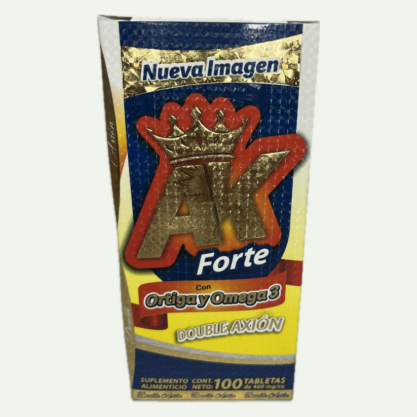 AK Forte con Ortiga y Omega c/100 tabletas – Bienestar y Natural